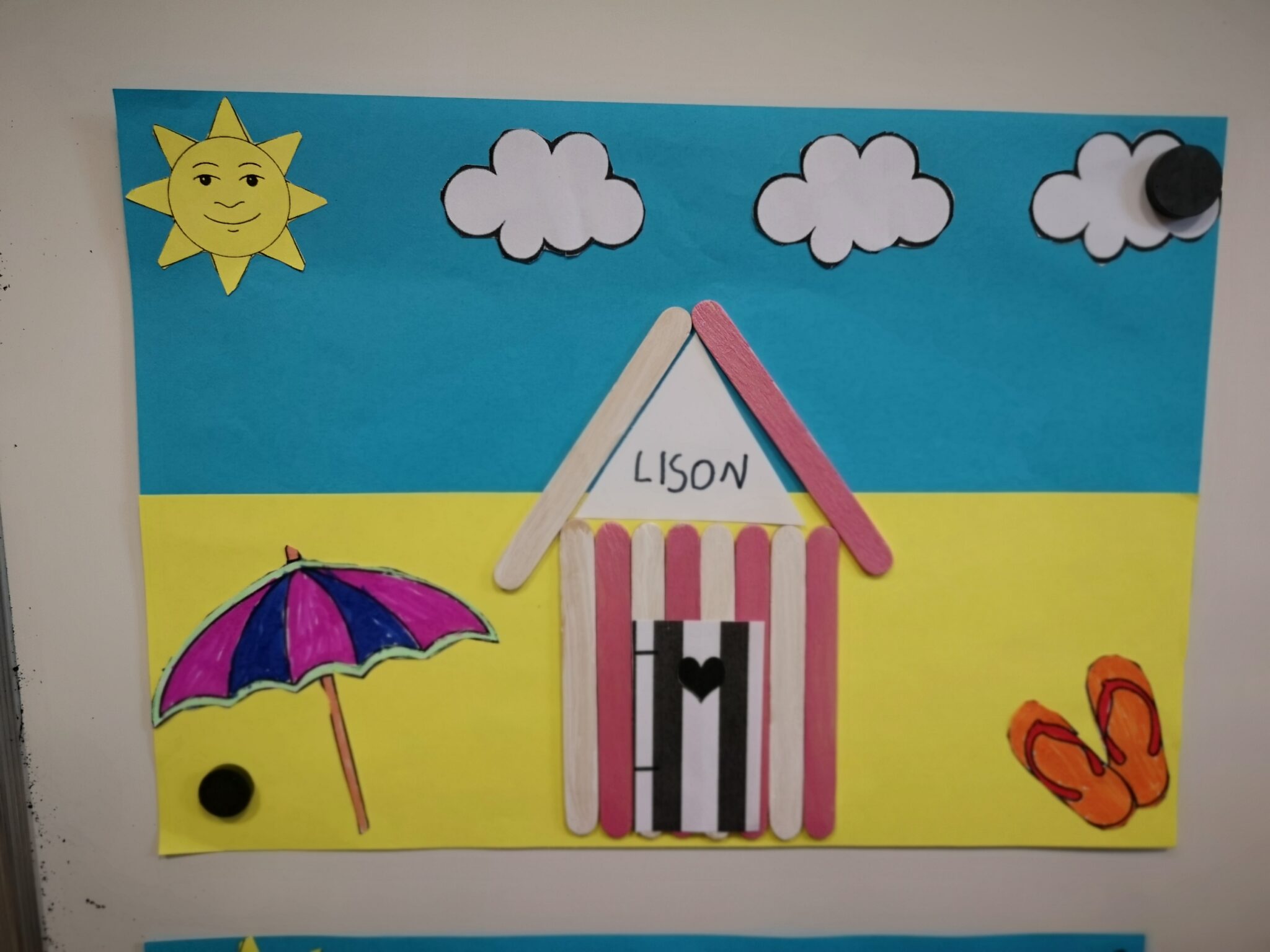 Arts visuels cycle 2 cabines de plage paysage d’été – Monsieur Mathieu